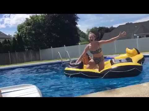 Cool Girls Dancing at Pool