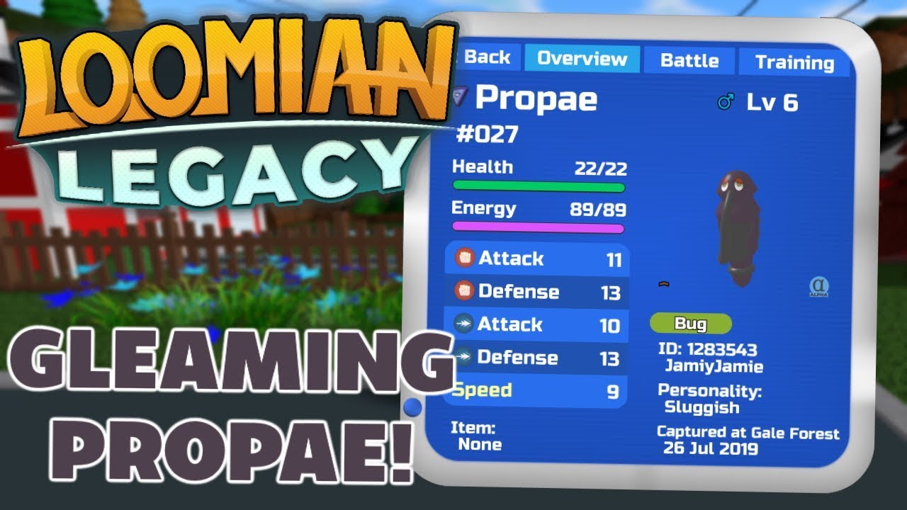 CATCHING AN ALPHA GLEAMING PROPAE! - Loomian Legacy - YouTube