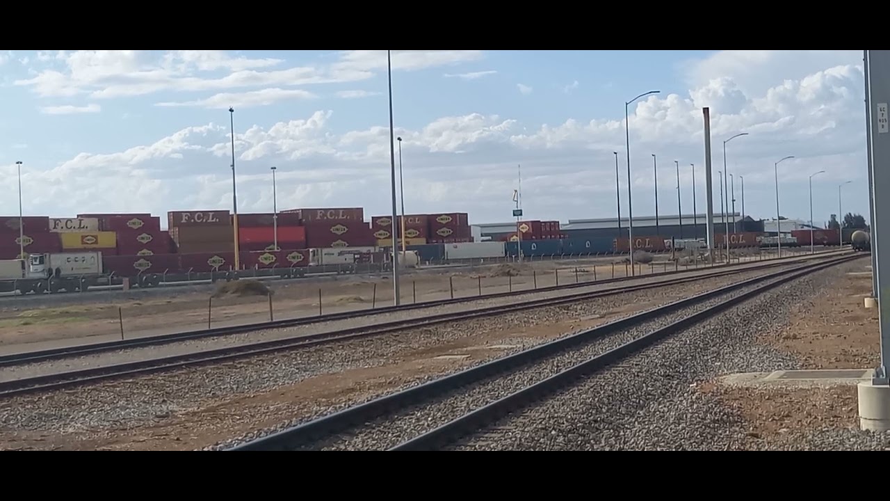 Double Stack 7PM5 goes into Adelaide Freight Terminal with NR114 + NR16 ...