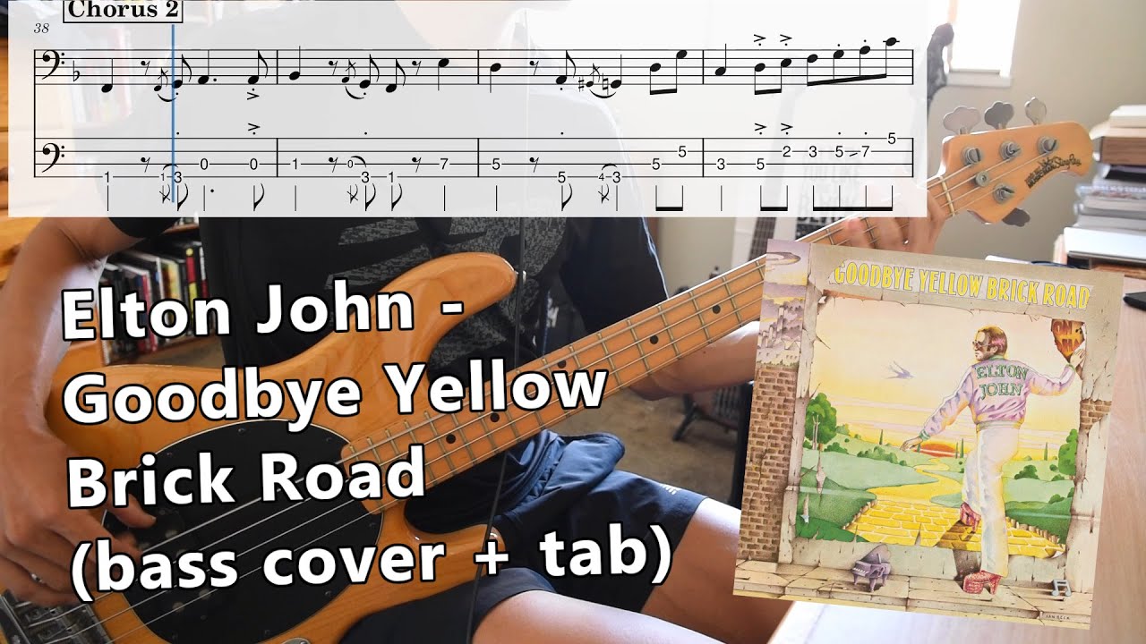 Elton John - Goodbye Yellow Brick Road (bass cover + tab) - YouTube