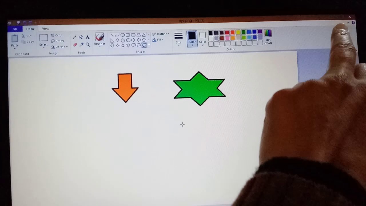 How to save, open an existing file and close file in paint - YouTube