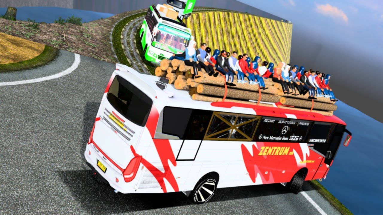 Bus Accident in Most Dangerous Roads 🔴 Passengers on Roof #shortsfeed # ...