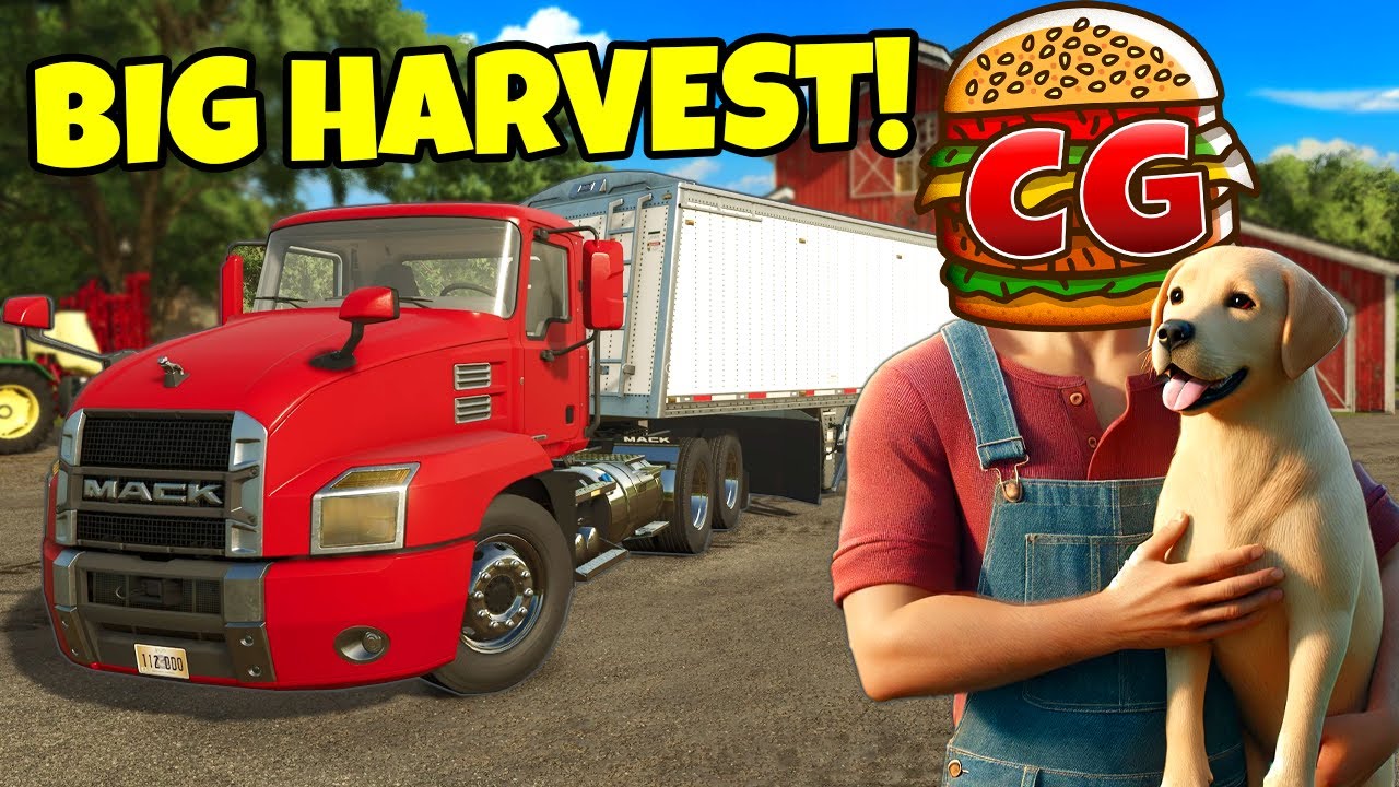 Harvest Time & I Got a NEW Dog in Farming Simulator 25! - YouTube