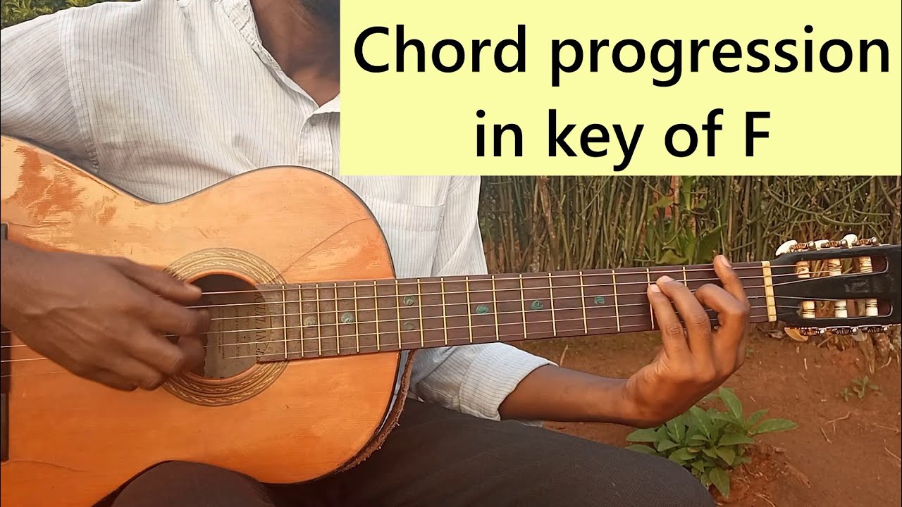Chord progression in key F easy tutorial for beginners and song play ...