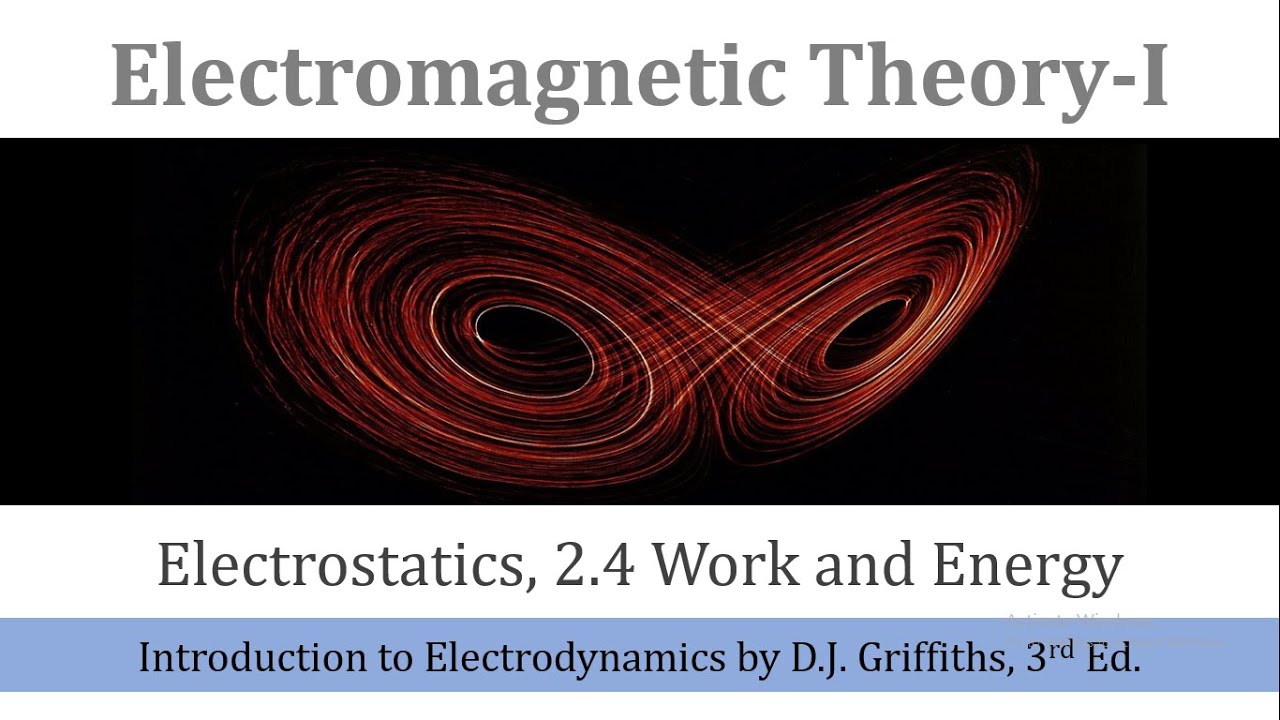 2.4 Work and Energy in Electrostatics | Electromagnetic Theory-I ...
