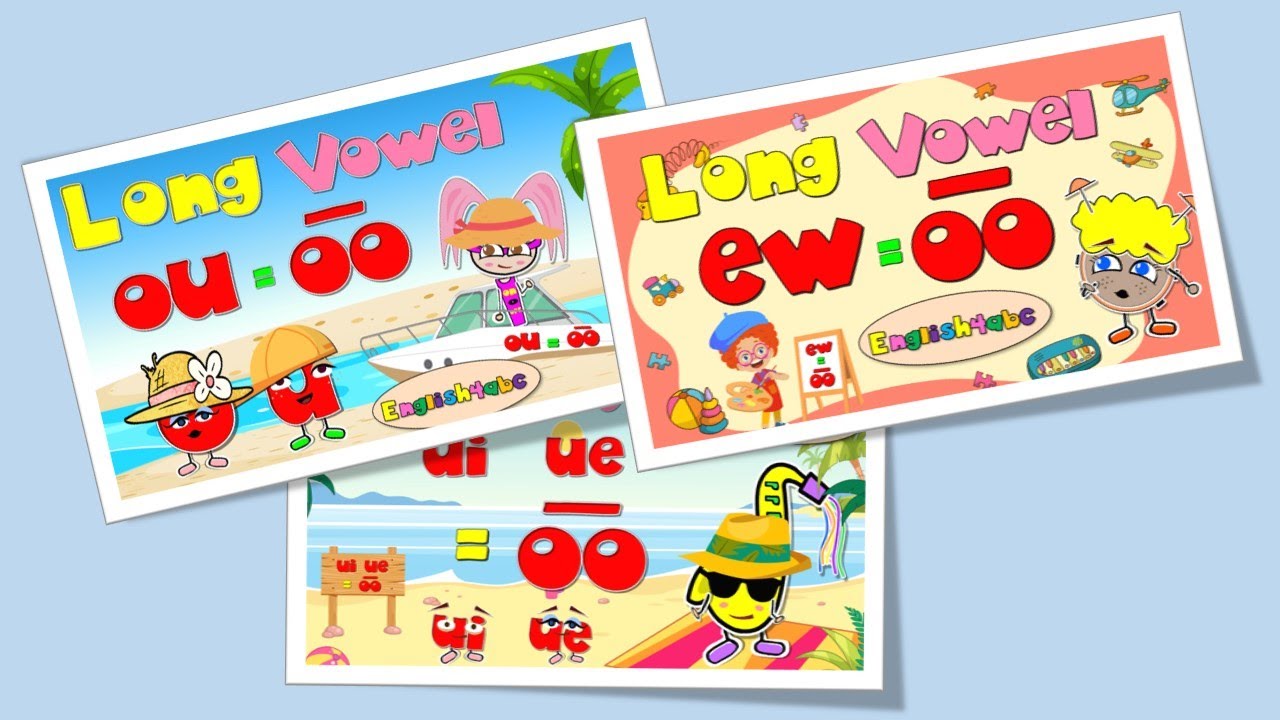 Long Vowel oo / ou-ew-ui-ue /Phonics Mix Compilation! (Part 1) - YouTube