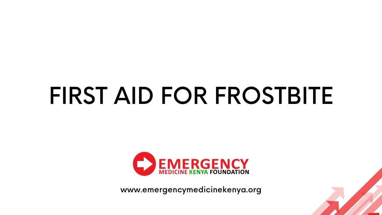 First Aid for Frostbite - YouTube