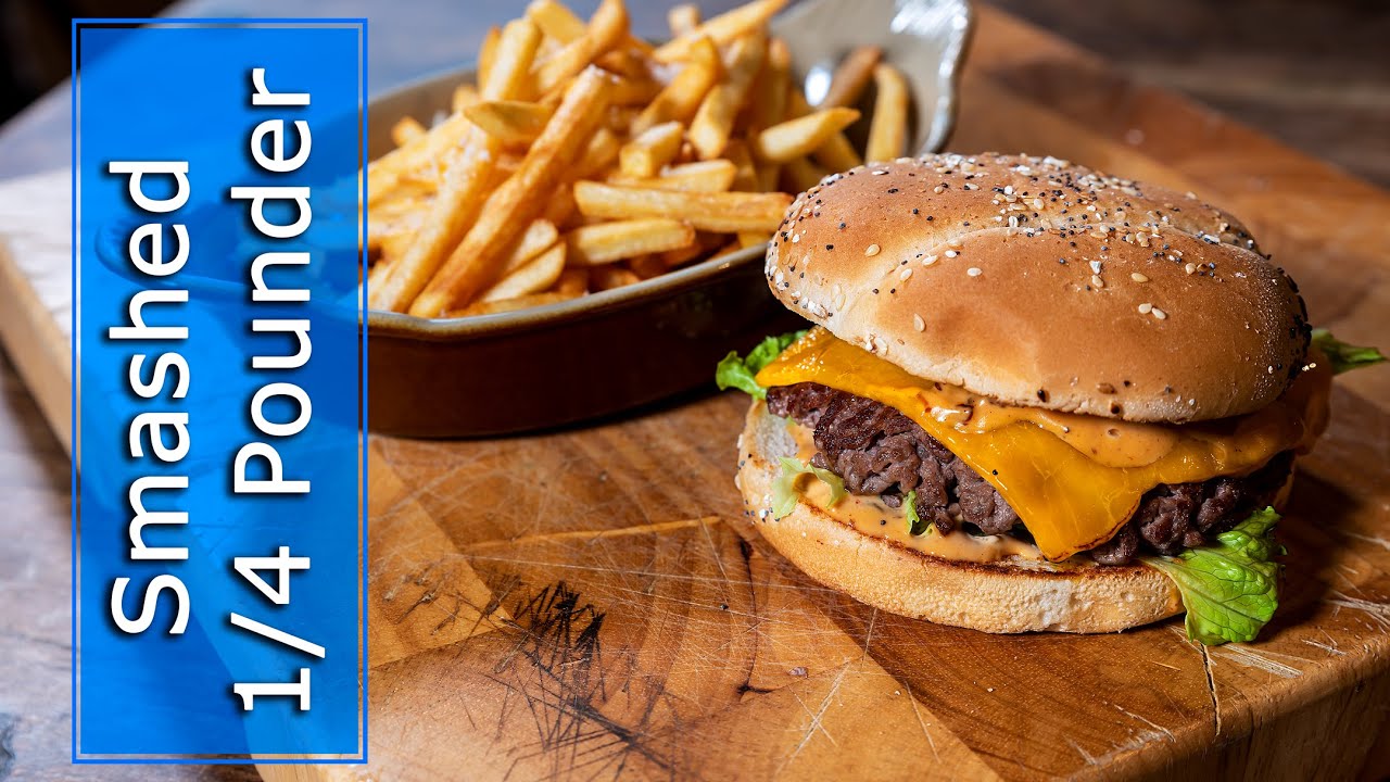 Smashed Quarter Pounder Burger - Tony's Comfort Kitchen - YouTube