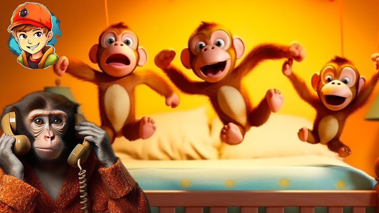 Five Little Monkeys | Nursery Rhymes & Kids Songs With Dingo - YouTube