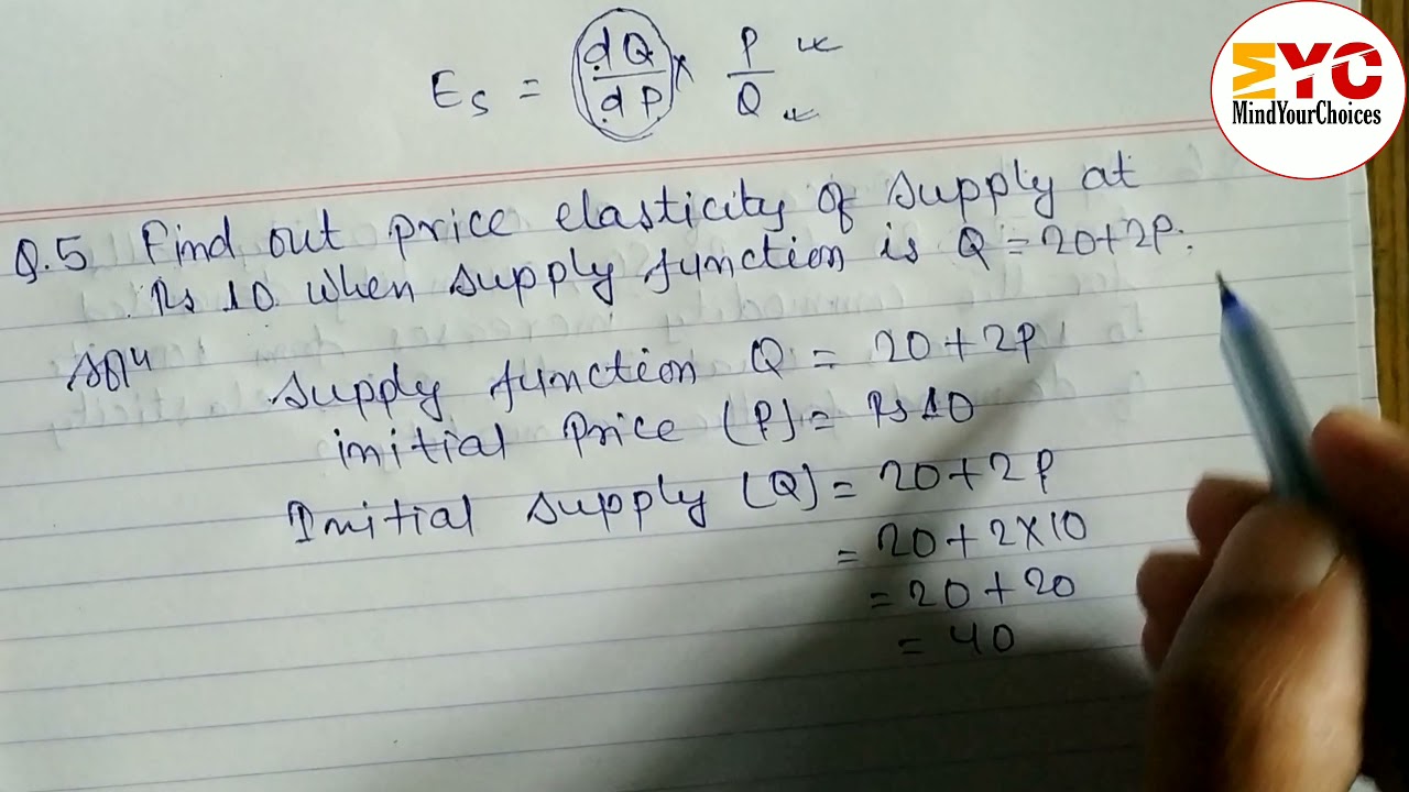 How To Find Price Elasticity Of Supply Economics Class 11 Chapter3 How To Find Price Elasticity Of Supply Economics Class 11 Chapter3