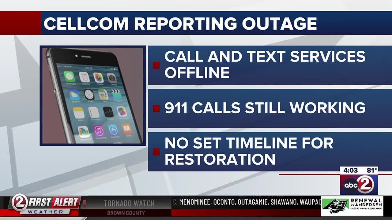 Cellcom reports phone, text outage - YouTube