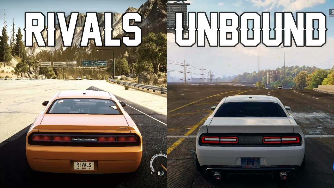 Dodge Challenger SRT8 - Need For Speed: RIVALS vs UNBOUND - Side by ...