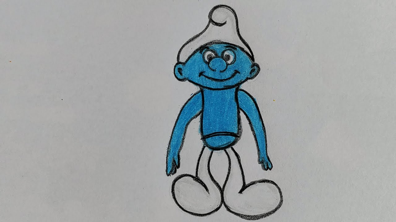 cute and easy Smurfs drawing|| Simple and easy drawing - YouTube