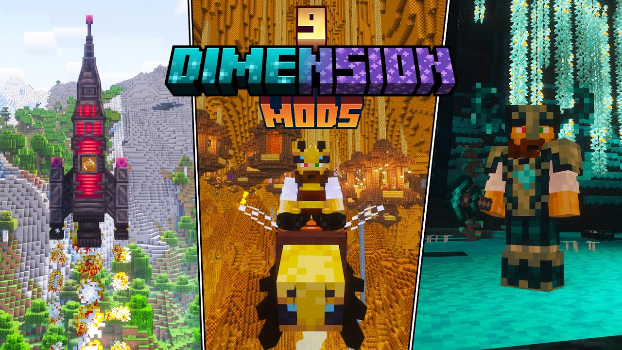 9 MIND-BLOWING Minecraft Dimension Mods You NEED To Try! - YouTube