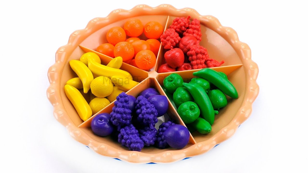 Super Sorting Pie | Learn Colors with Fruits Toys | Learn Fruits Names ...