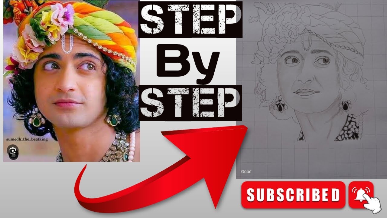 Radha Krishna serial | Lord Krishna sumedh mudgalkar drawing | Lord ...