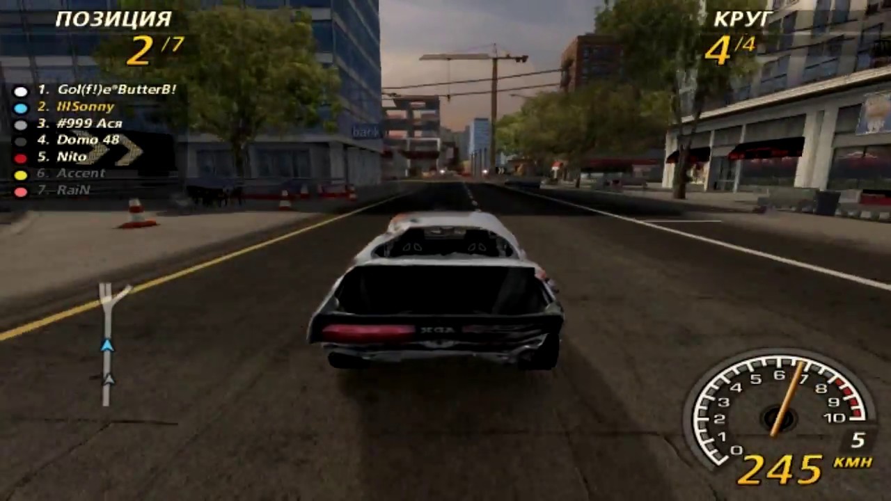 FlatOut 2 - City Central 2, Bullet GT, 0x - 36:48 (с прыжком) - YouTube
