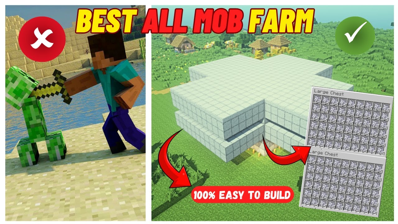 How to make a Minecraft mob farm in just minutes! - YouTube