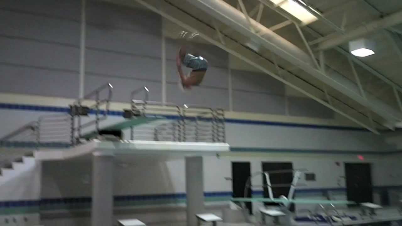 Double Front Flip off Huge High Dive - YouTube