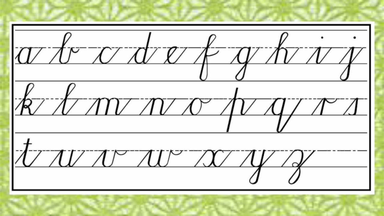 Cursive writing tutorials from basics to advanced - lesson 6 - YouTube