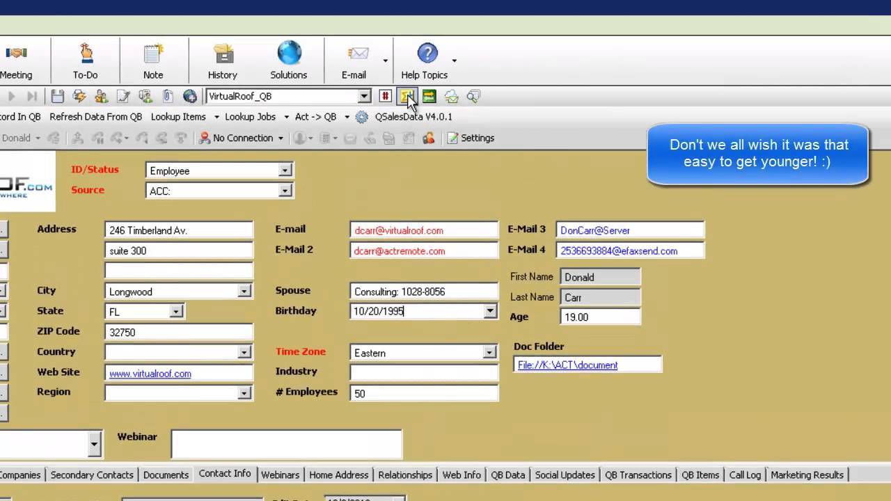 Act! by Swiftpage Age Calculator - YouTube