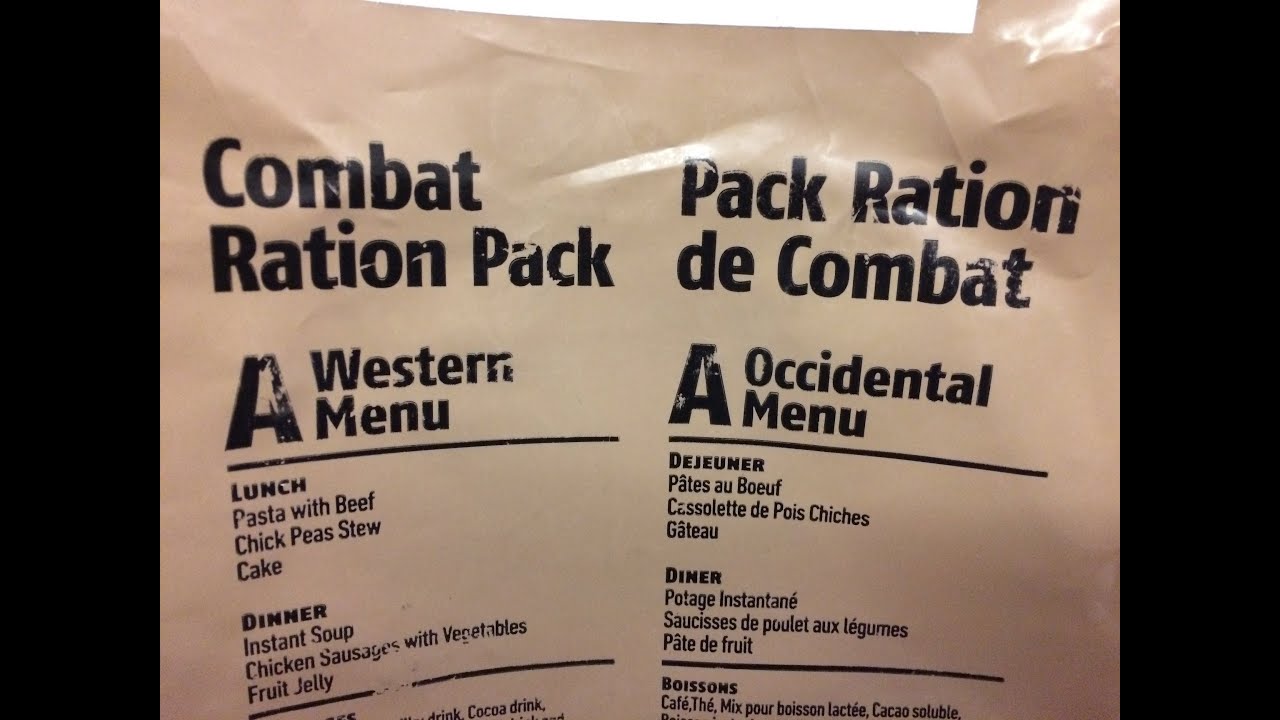 MRE: United Nations Ration Pack (CRP) ~24 Hours~ - YouTube