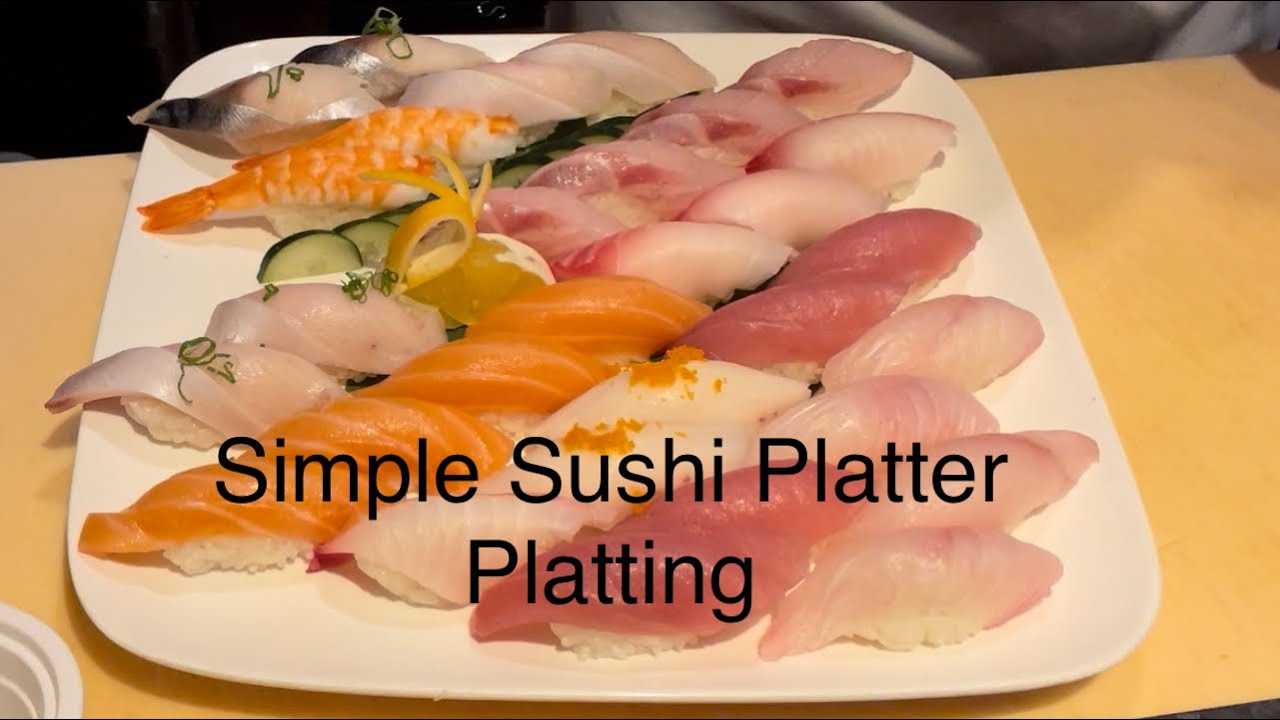Simple Sushi platter platting - YouTube