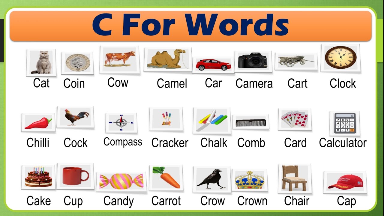 words that start with c | c for words with pictures | words starting ...