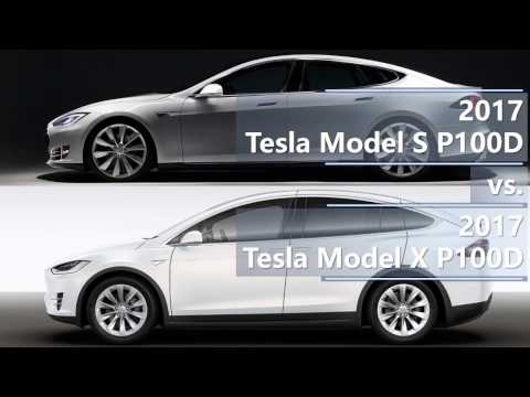2017 Tesla Model S P100D vs. 2017 Tesla Model X P100D technical comparison