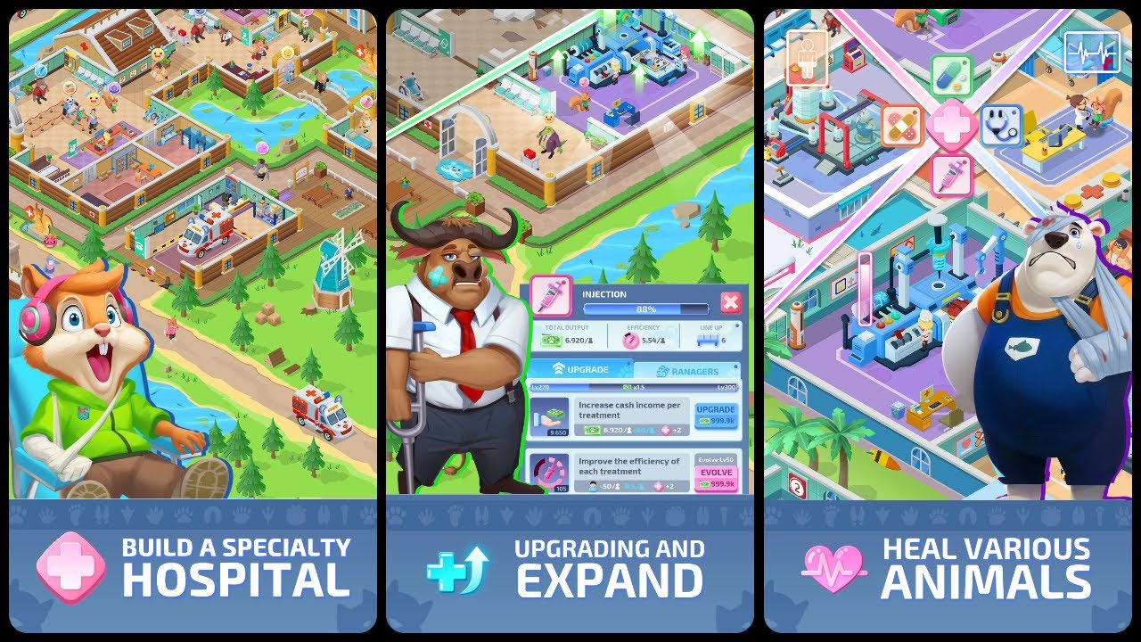 Idle Zoo Hospital Game Android Gameplay - YouTube