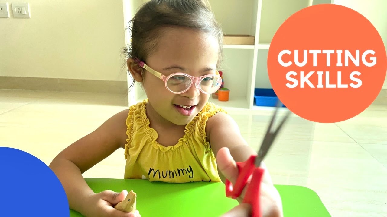 Learning to use Scissors | Muscle Strengthening | Down Syndrome India ...