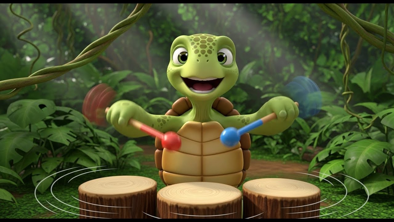 The Turtle Who Played the Drums | Fun Nursery Rhymes and Kids Songs ...
