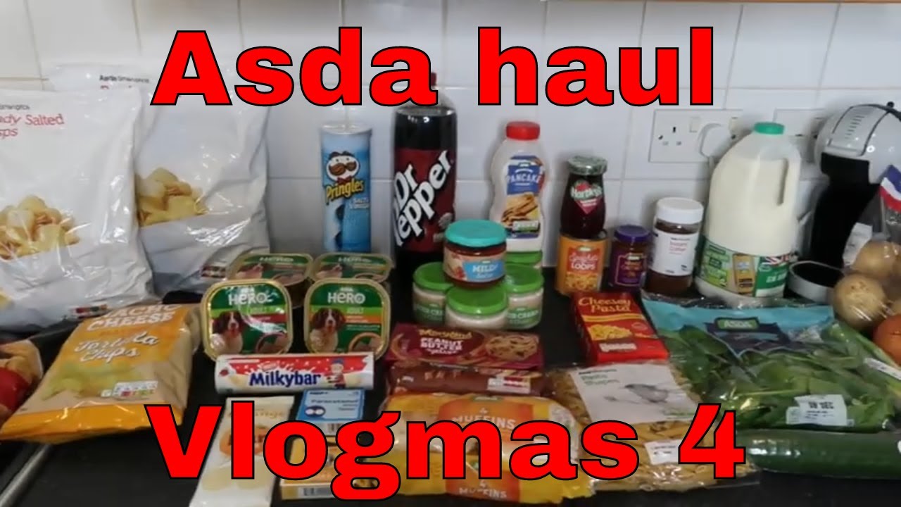 Asda grocery haul, December 2021. Vlogmas 4 - YouTube