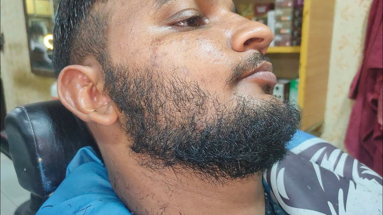 ASMR BARBER - Insane Big Beard Shave with Scissors: Asmr fast haircut ...