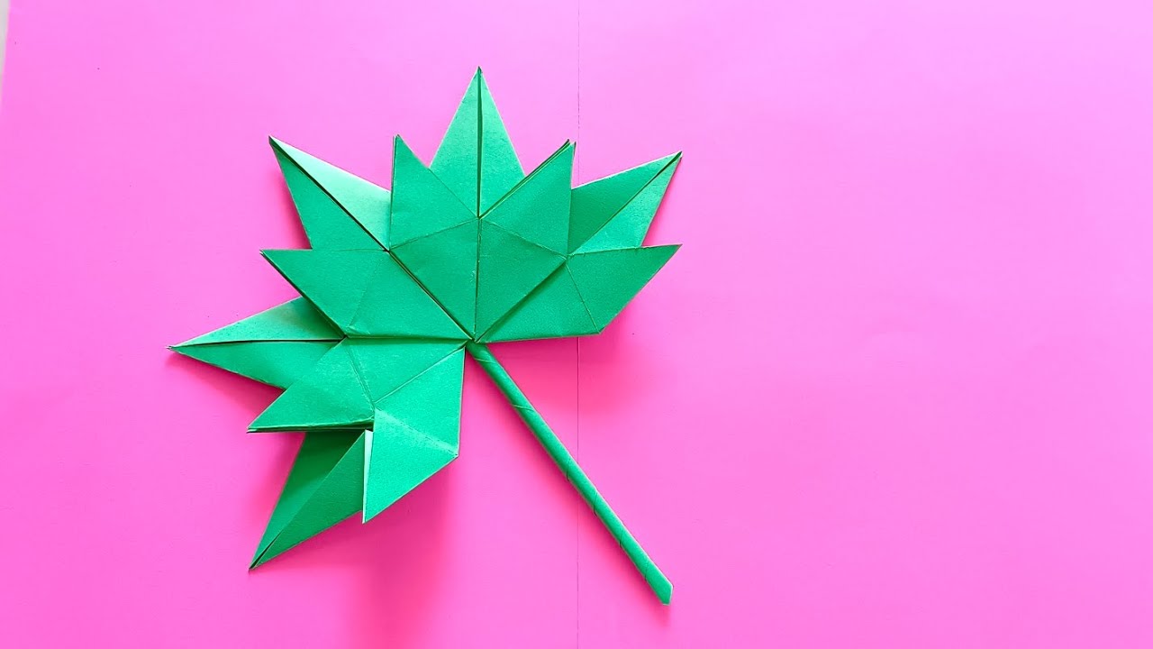 How to make Paper leaf, Autumn leaf, origami Leaf - YouTube