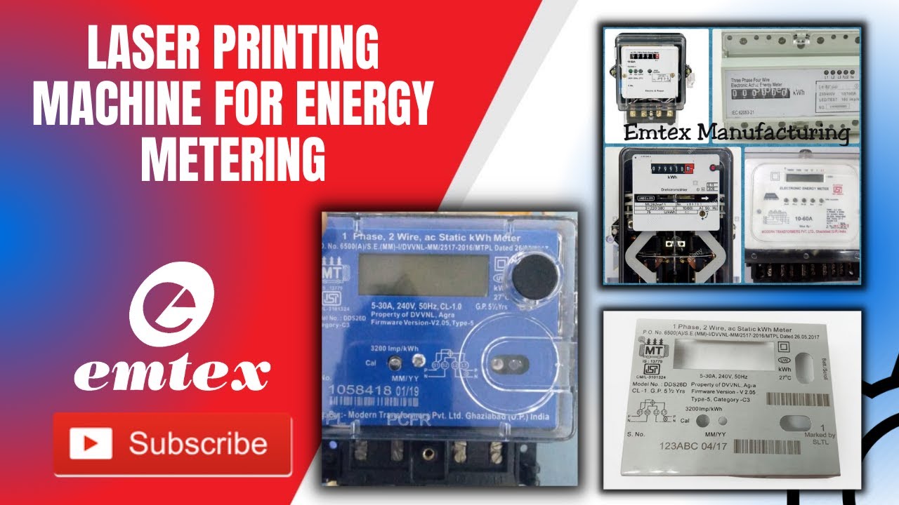 Laser Printing Machine for Energy Metering | Emtex Manufacturing - YouTube