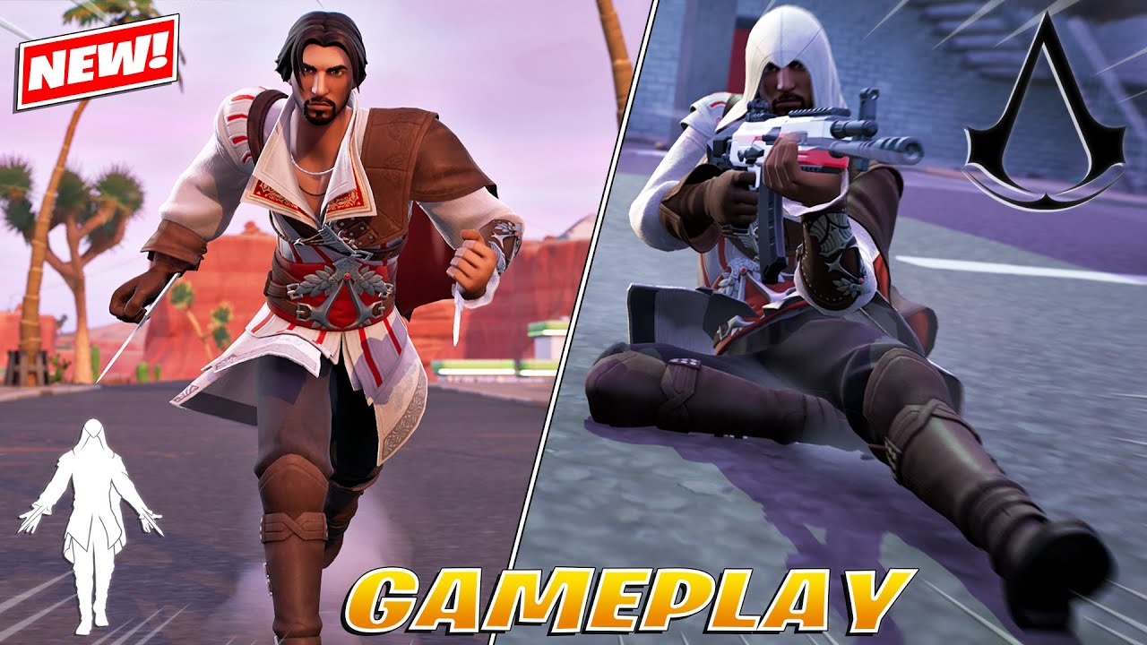 NEW Assassins Creed Ezio Auditore Skin with Hidden Blades Gameplay ...