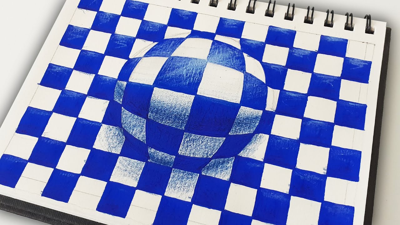Op art - Patterns On The Sphere Optical Illusion with Gouache - YouTube