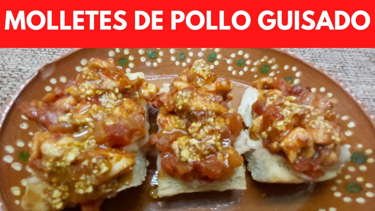 Molletes de pollo guisado.- RecetasdeLuzMa - YouTube