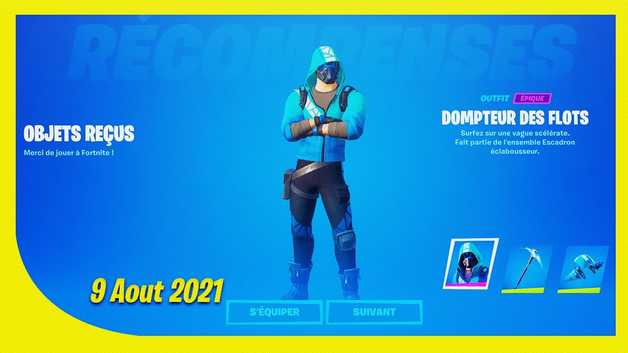 BOUTIQUE FORTNITE du 9 Aout 2021 ! J'ai débloqué le skin INTEL - YouTube