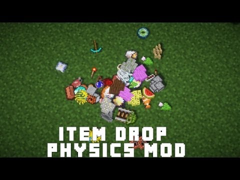 Minecraft - Item Drop Physics Mod - YouTube