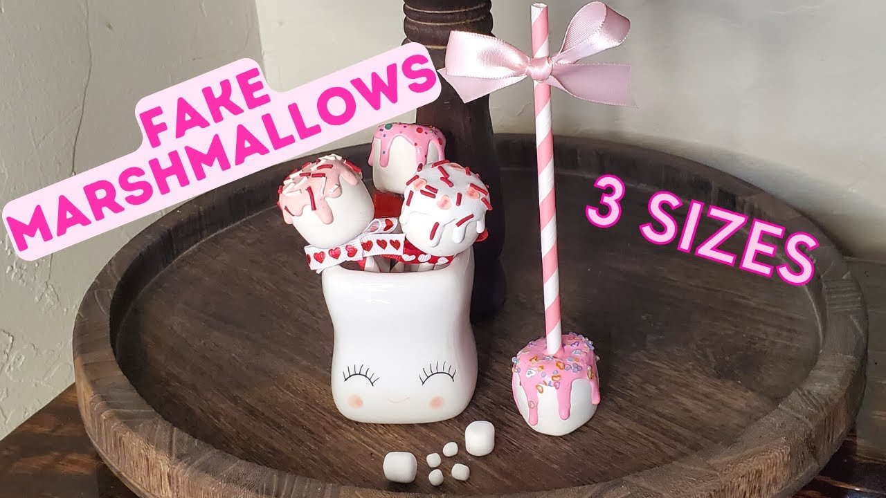 DIY FAKE MARSHMALLOW TUTORIAL - Faux Marshmallow Pop Fake Bake - YouTube