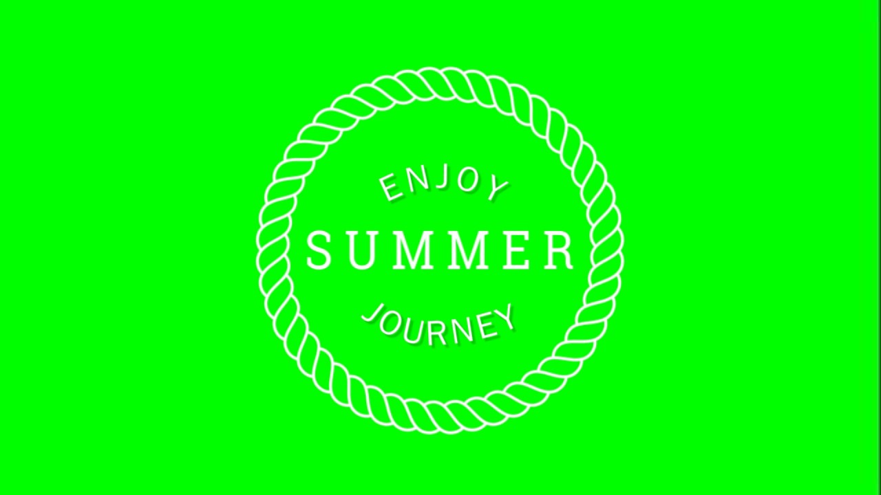 'Summer' Green Screen Effect Text - YouTube