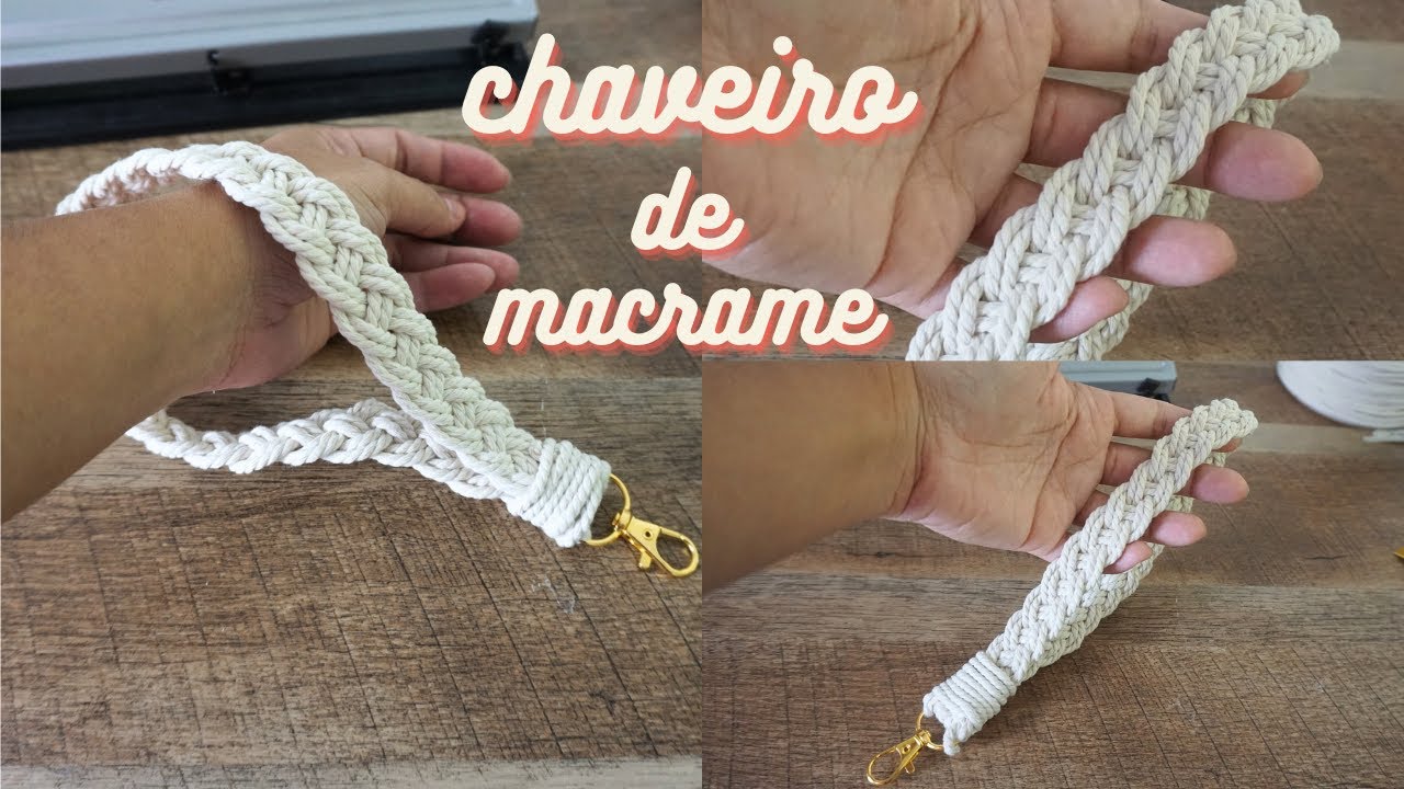 Tutorial Como Fazer Chaveiro de Trança de Macrame | Macrame Braid ...