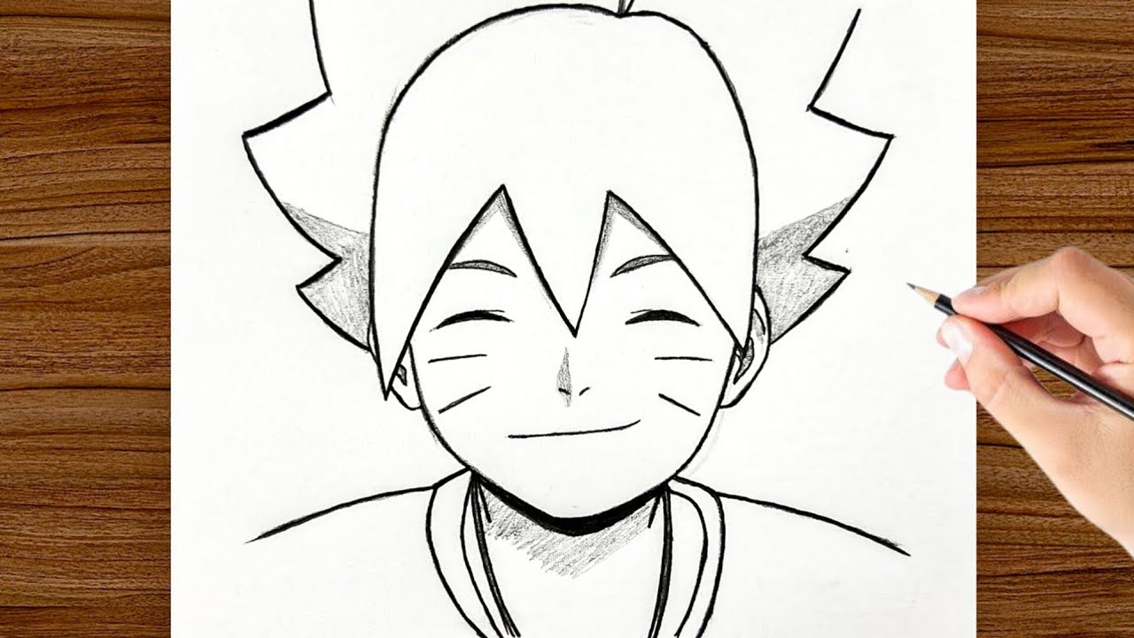 Boruto Uzumaki Drawing – Step by Step Easy Anime Drawing Tutorial - How ...