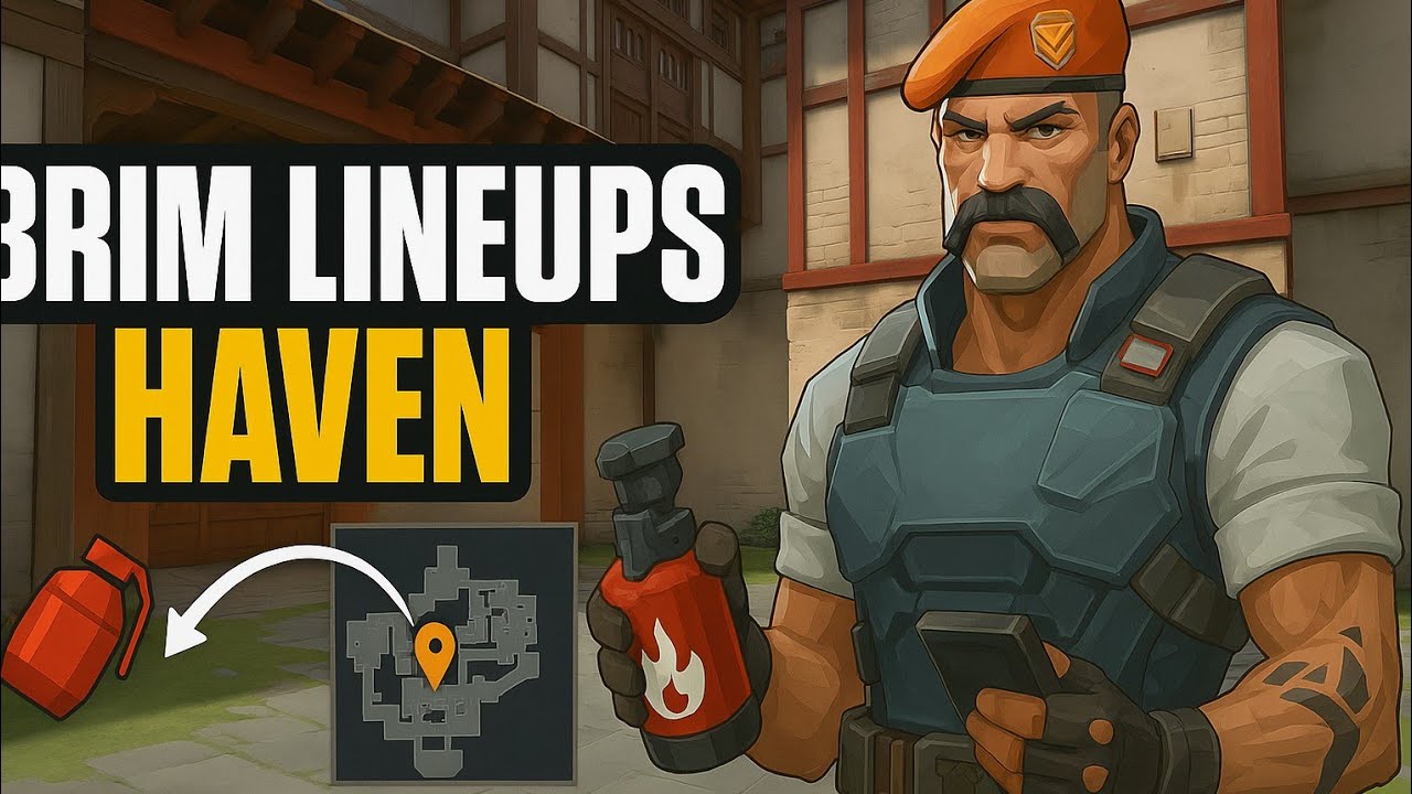 BRIMSTONE MOLLY LINEUPS ON HAVEN VALORANT 2024.[NEW] - YouTube