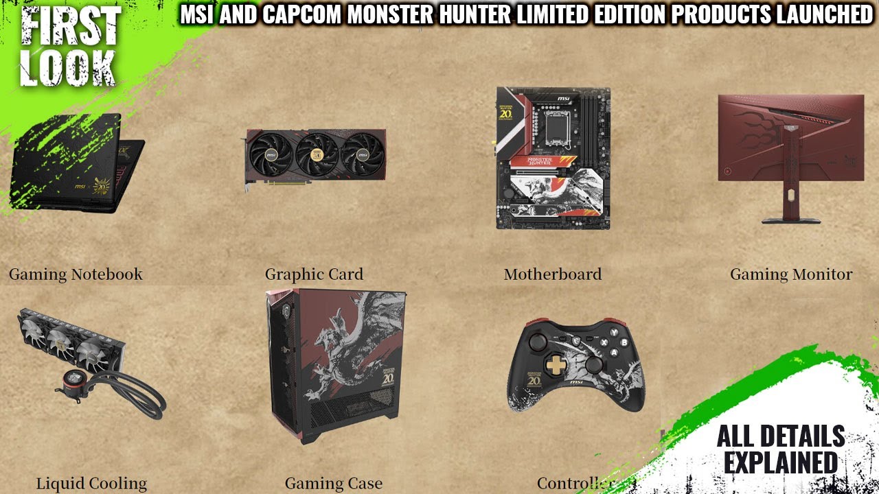 MSI And CAPCOM Monster Hunter Limited-Edition Gaming Products Launched ...