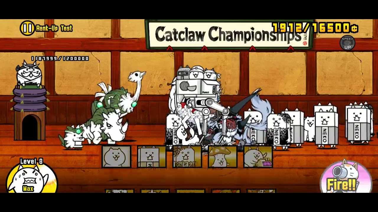 Battle Cats Rank Up Test - Catclaw Championships Rank 10 Stage - YouTube