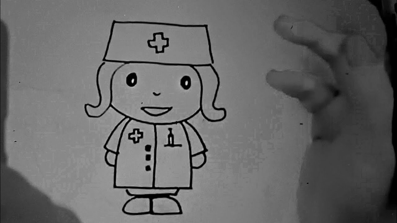How To Draw A Nurse | Nurse Easy And Simple Draw Tutorial - YouTube