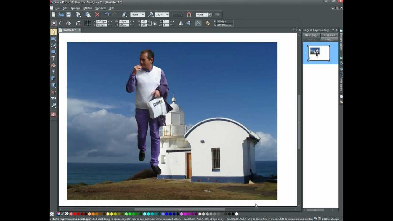 Xara Photo & Graphic Designer 7 - cutting out an object/person and ...